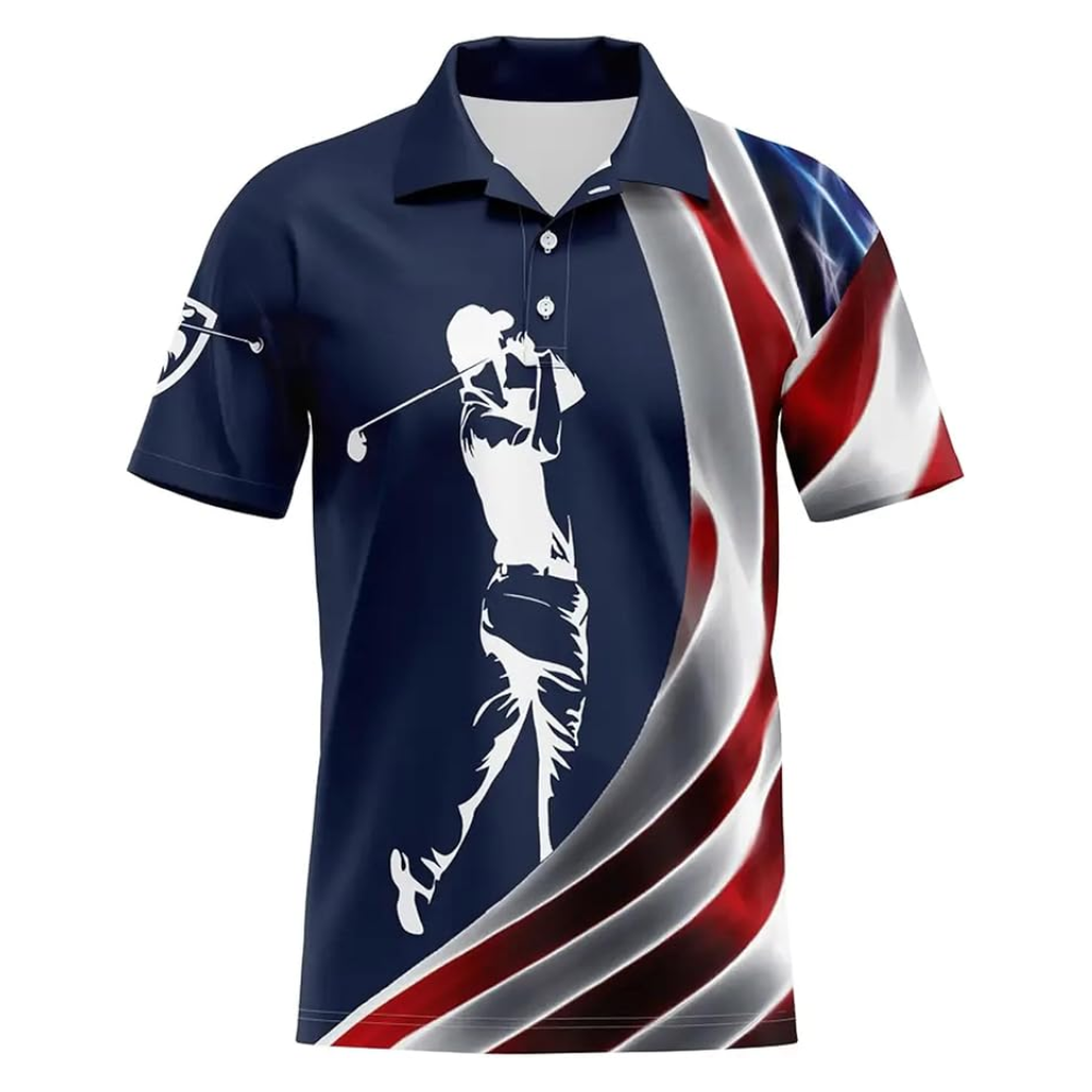 Are You Looking At My Putt Men's Red White And Blue Golf Shirts, Fun G ...